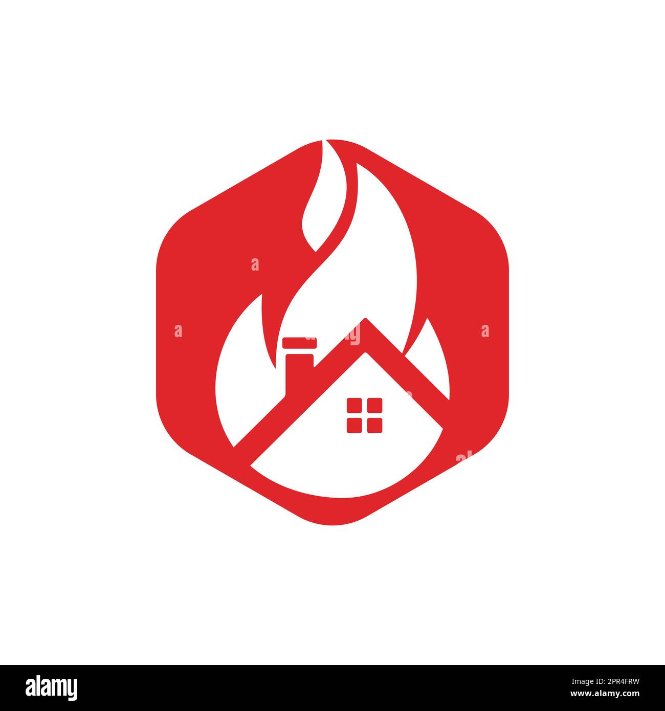Modèle de conception de logo de vecteur de feu de maison. Concept de ...