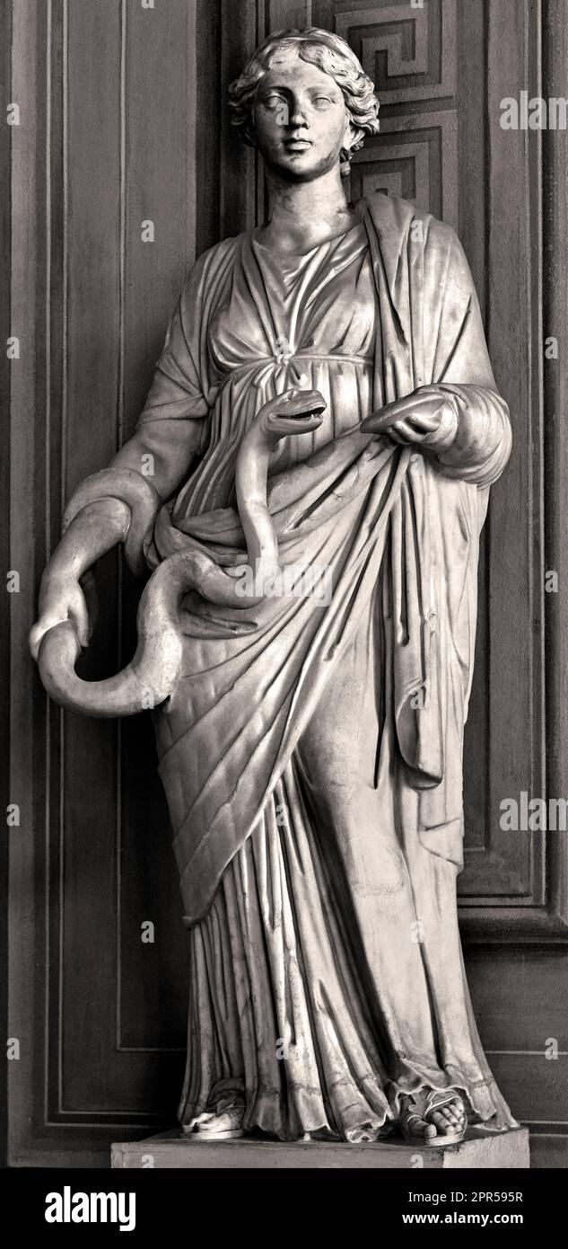 Statue romaine d'Hygiea dans la galerie Palatina - Galleria Palatina ...