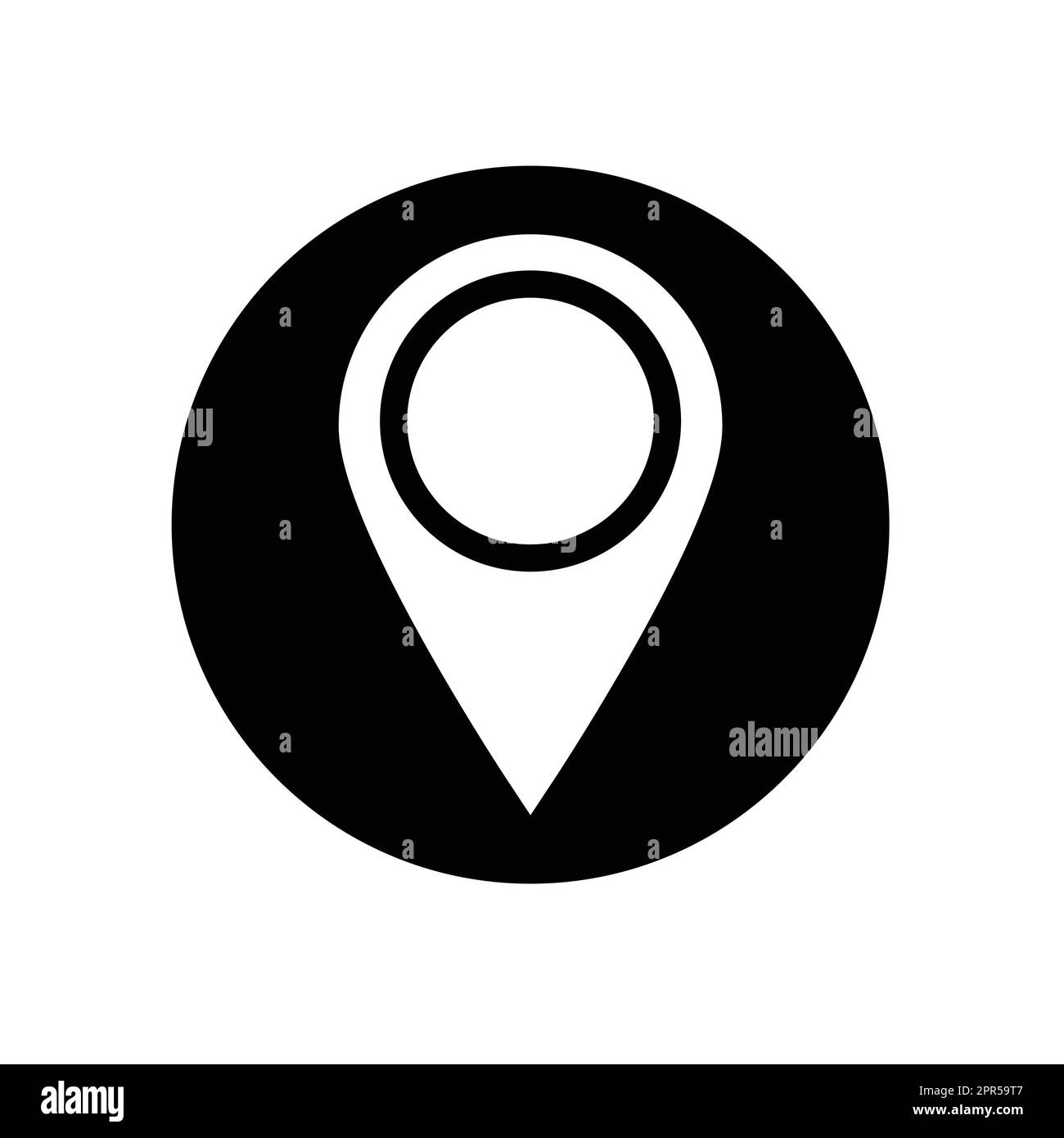 Point de localisation Banque d'images noir et blanc - Alamy