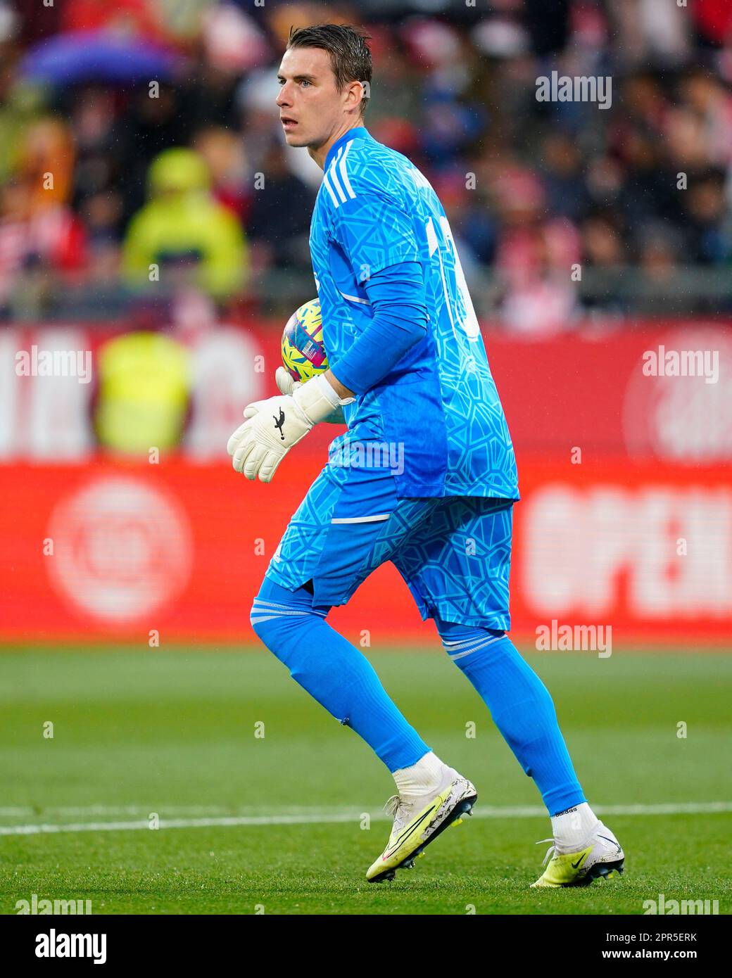 Andriy Lunin du Real Madrid pendant le match de la Liga entre le FC de ...