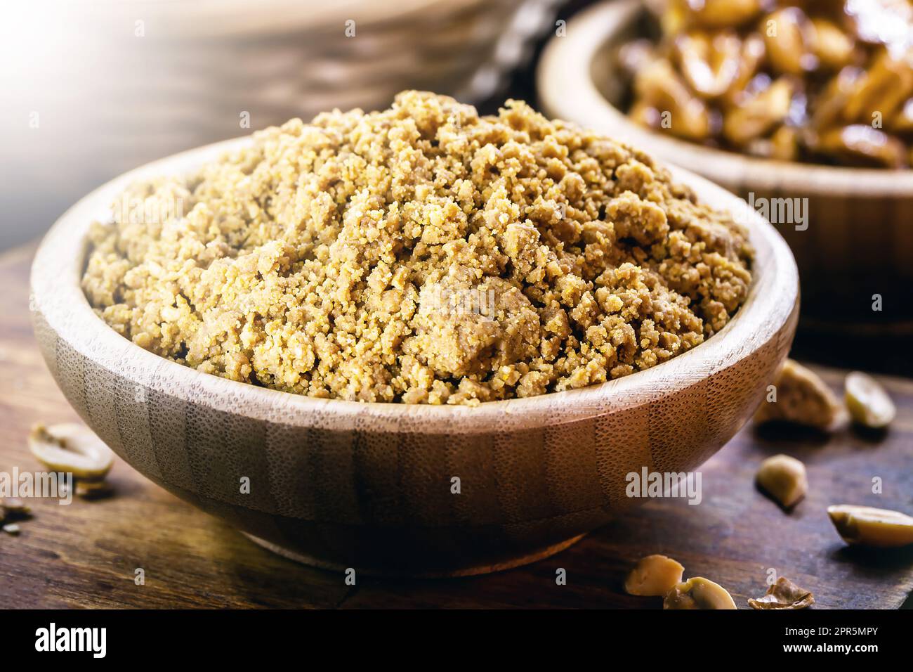 Farine d'arachide, arachides moulées et séchées utilisées comme ...