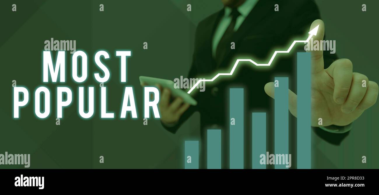 Affiche textuelle montrant les plus populaires. La photo conceptuelle a ...