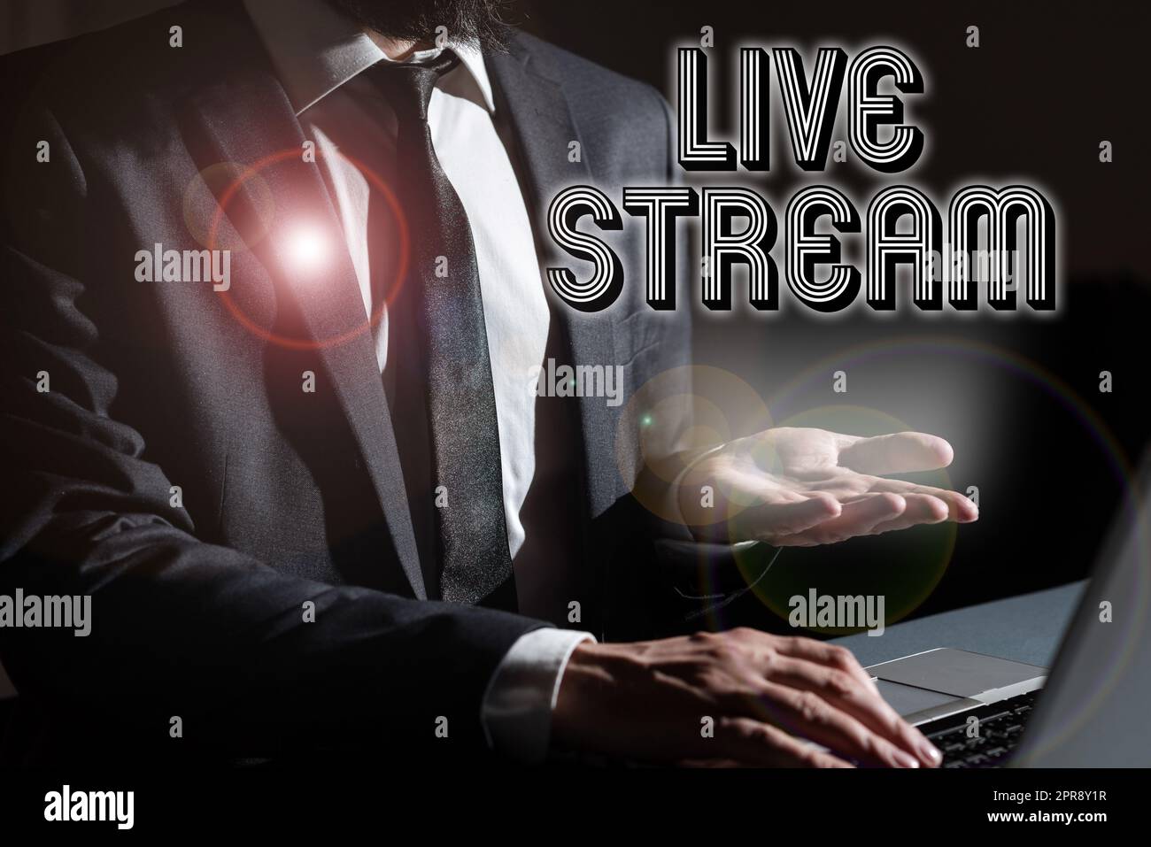 Affiche textuelle montrant Live Stream. Mot pour transmettre ou ...