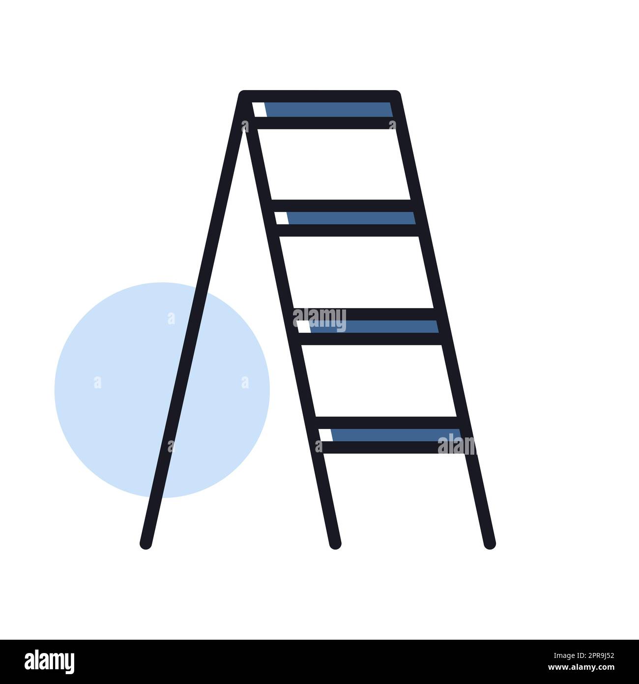 Escalier de jardin, icône vectorielle isolée de escabeau. Symbole ...