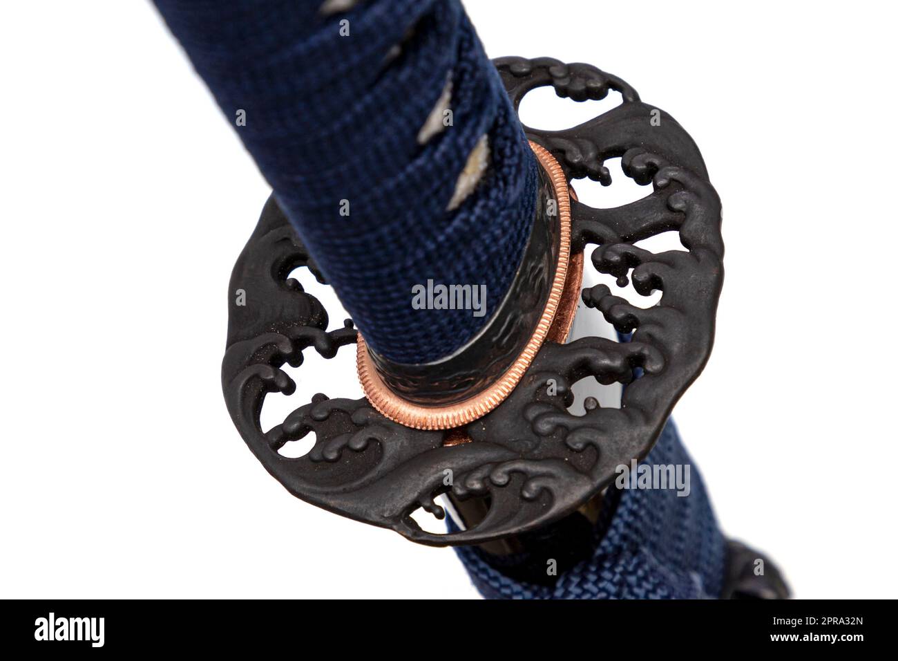 Wave Design Tsuba: Sabre japonais main de garde en acier. Épée et gaine ...