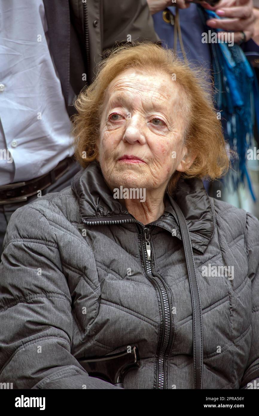 Paris, France. 10 mars 2016. Jacqueline Gainsbourg assiste à la cérémonie de dévoilement d'une ...