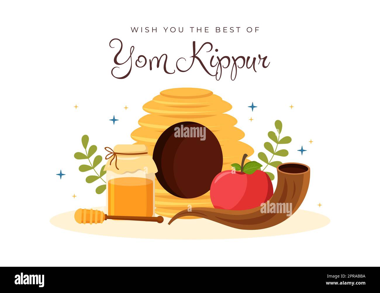 Yom Kippur Celebration dessin manuel de dessin animé Illustration à ...