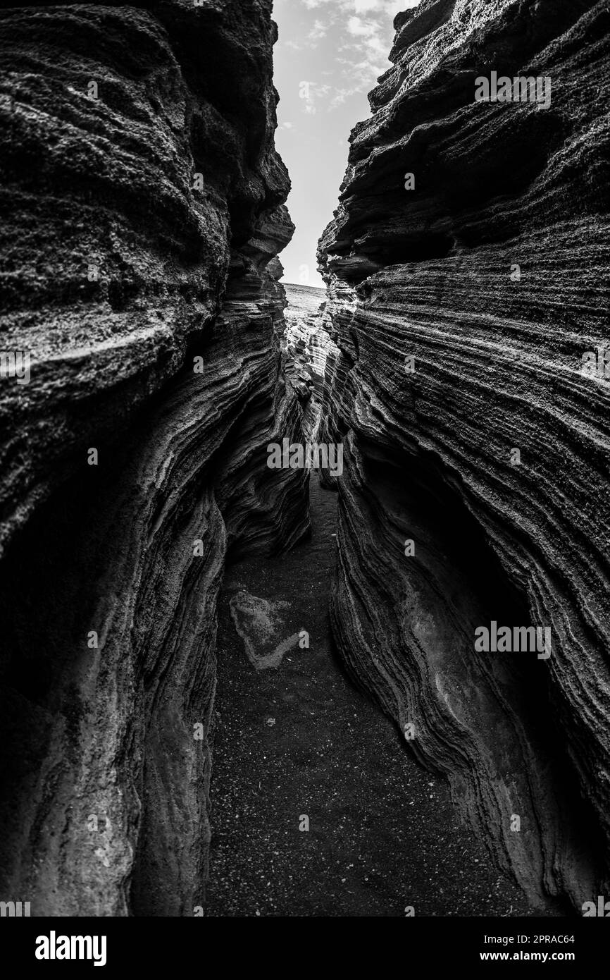 îles volcaniques Banque d'images noir et blanc - Alamy
