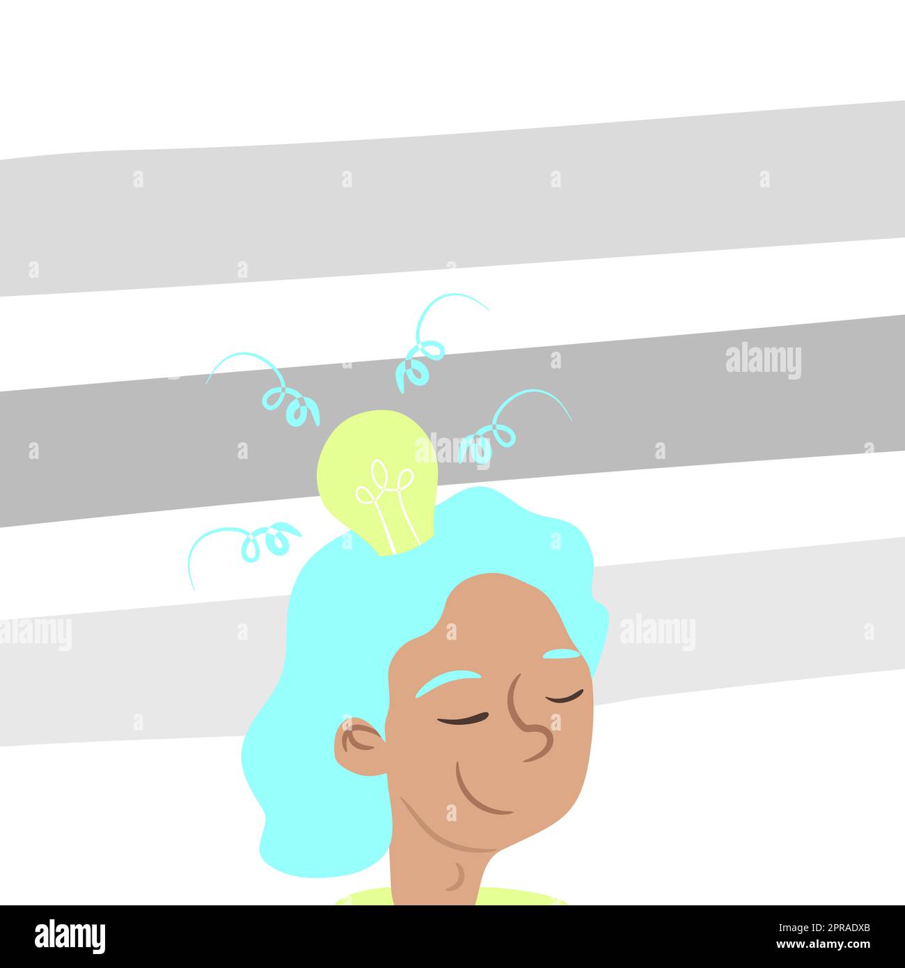 Tête avec ampoule lumineuse et idées de technologie.Lampe luminante ...