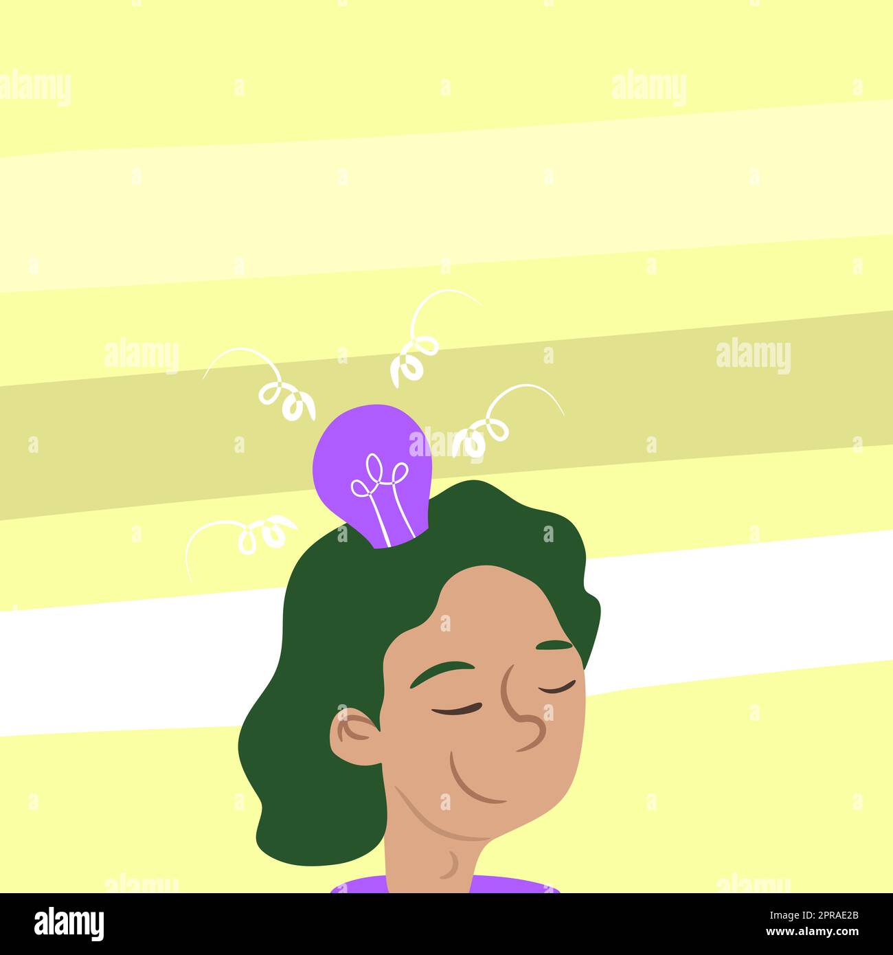 Tête avec ampoule lumineuse et idées de technologie.Lampe luminante ...