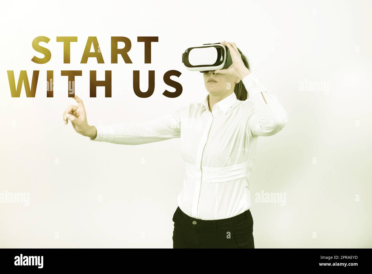 Inspiration montrant le signe commencez avec nous. Concept ...