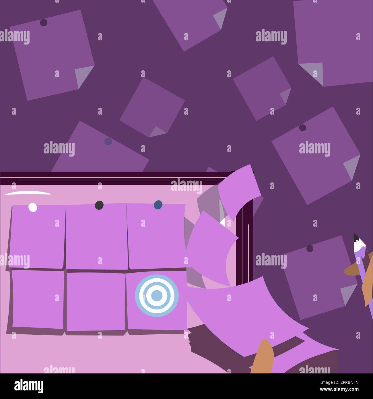 Toile de fond présentant des notes autocollantes papier écrit mains ...