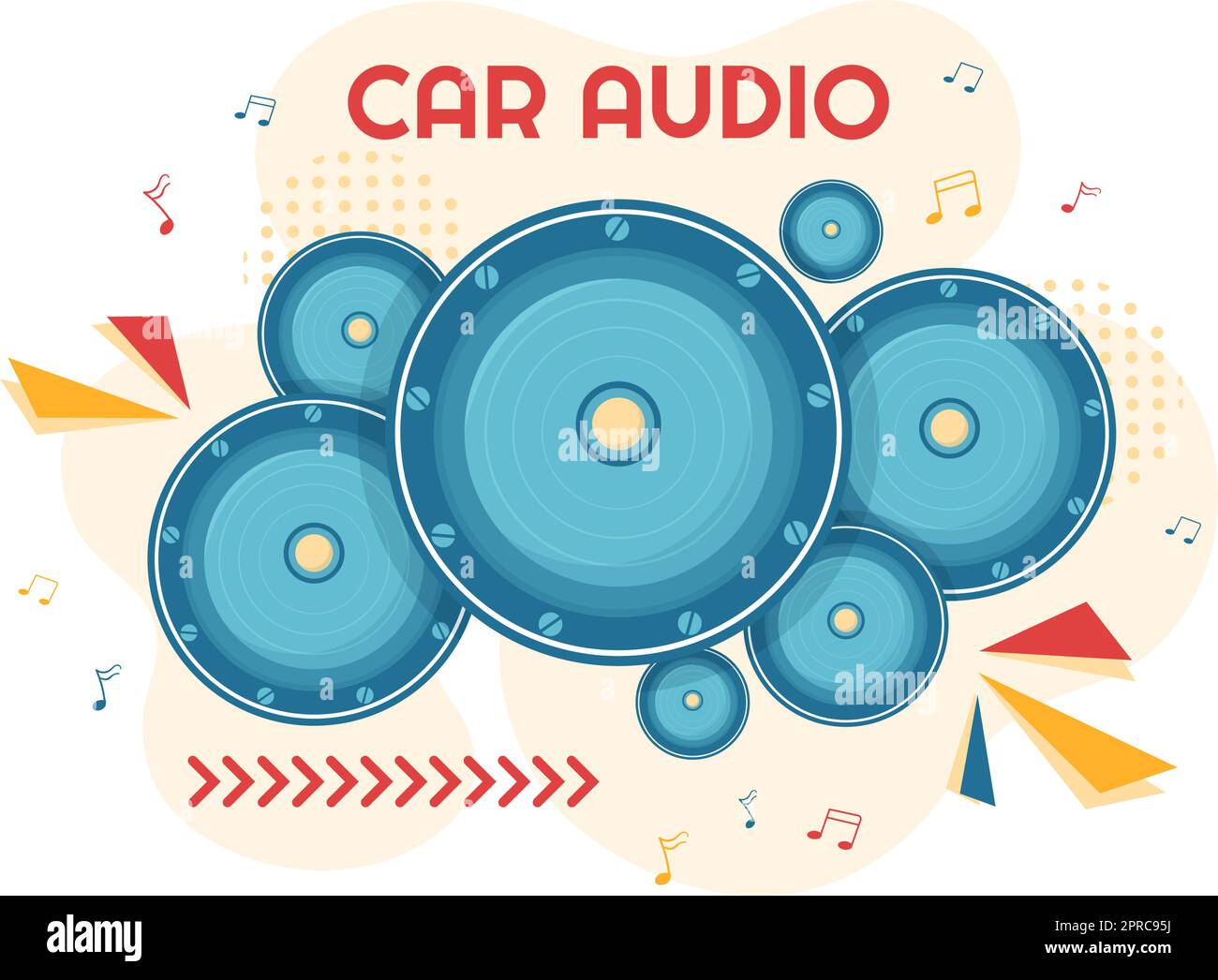 Système audio de voiture avec haut-parleurs, système audio ou voiture ...