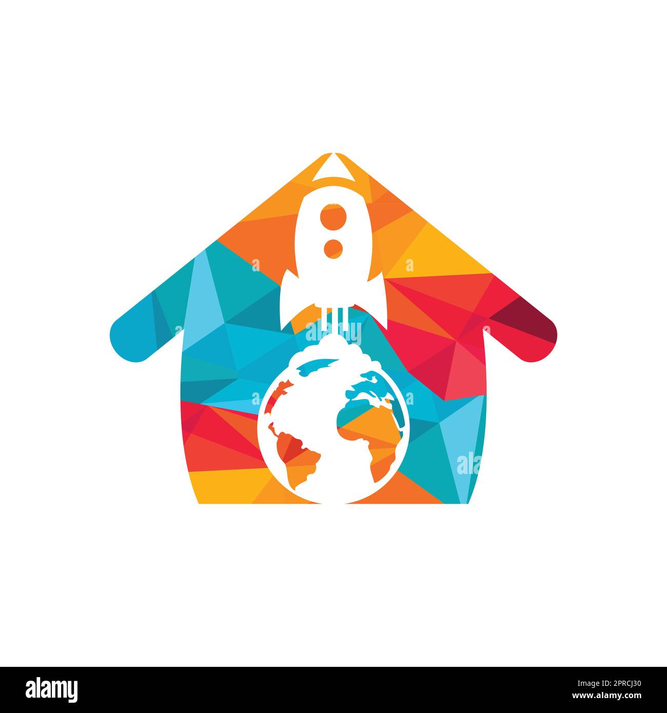 Modèle de conception de logo globe Rocket Vector. Concept de logo Fast ...