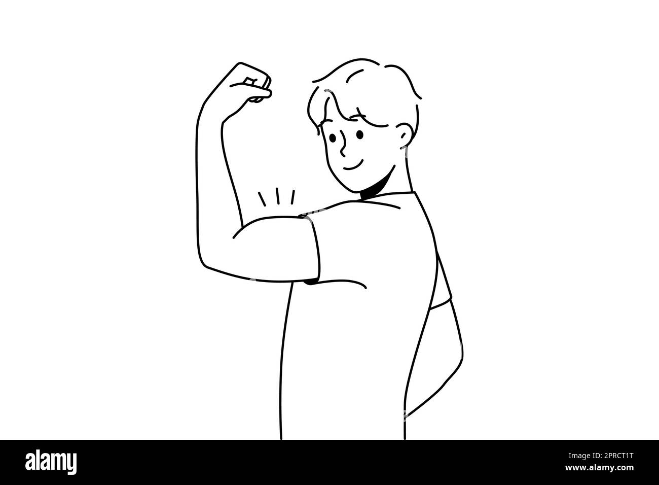 Young bodybuilder showing muscles Banque d'images noir et blanc - Alamy