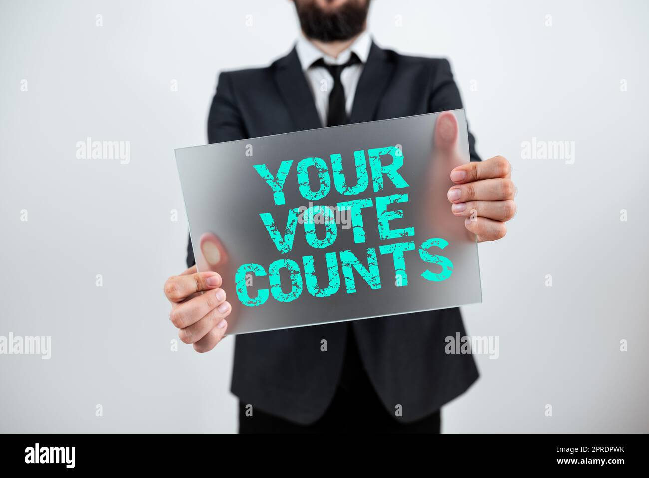 L'écriture à la main signe votre compte de vote. Approche d'affaires ...