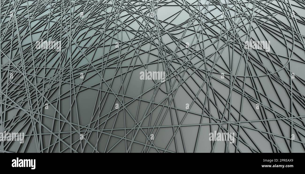 une structure en treillis métallique complexe avec des lignes et des ...