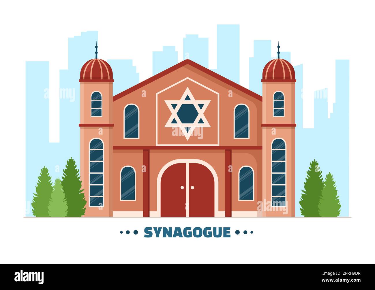 Bâtiment de la Synagogue ou Temple juif avec culte religieux, hébreu ou ...