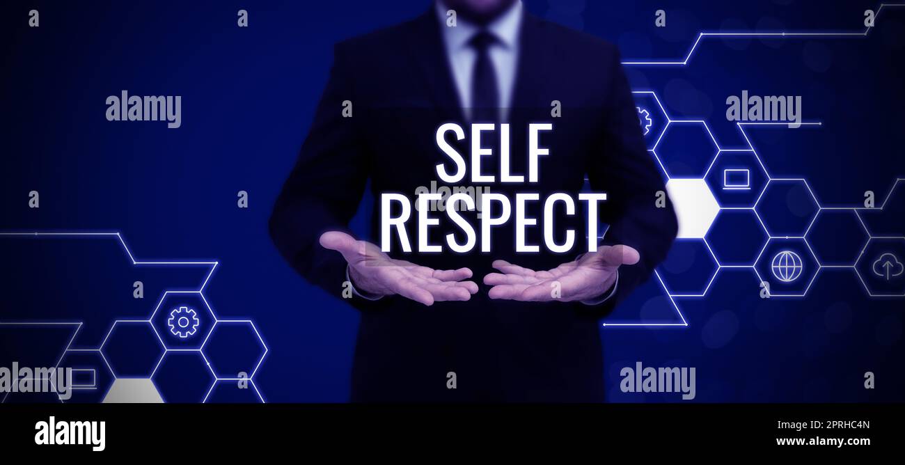 Légende de texte présentant le respect de soi, la parole pour la fierté ...