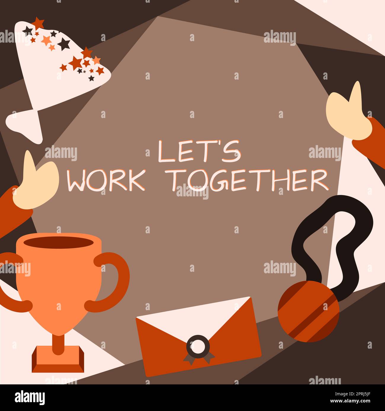 Légende de texte présentant que S est travailler ensemble, concept ...