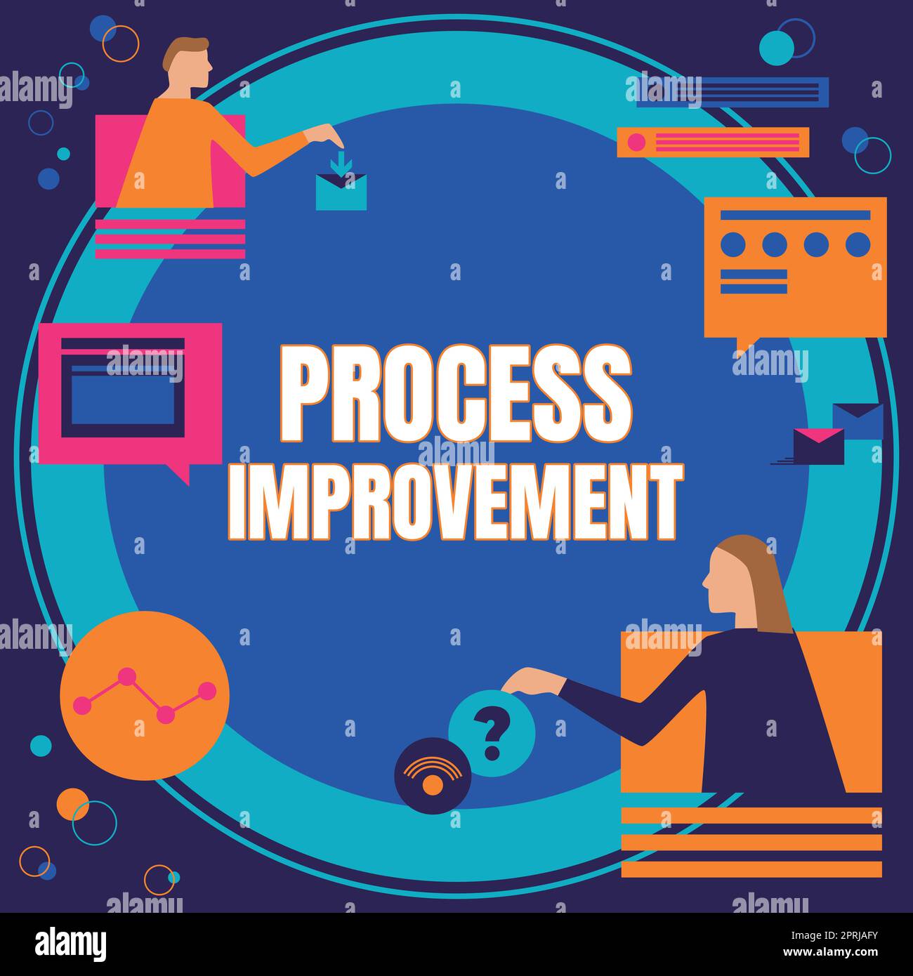 Inspiration montrant l'amélioration du processus d'affichage. Mot écrit ...