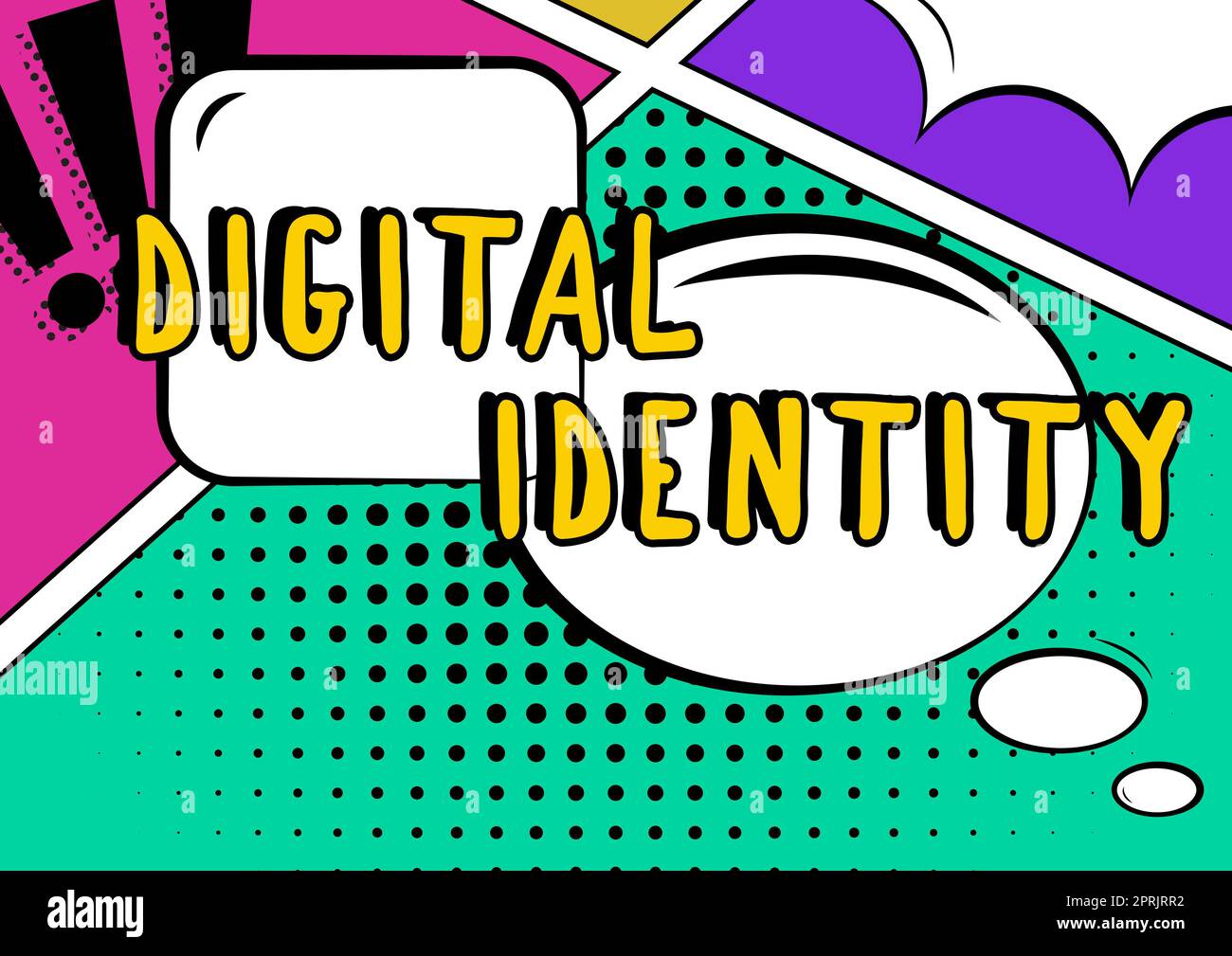 Affiche textuelle affichant des informations d'identification numérique ...