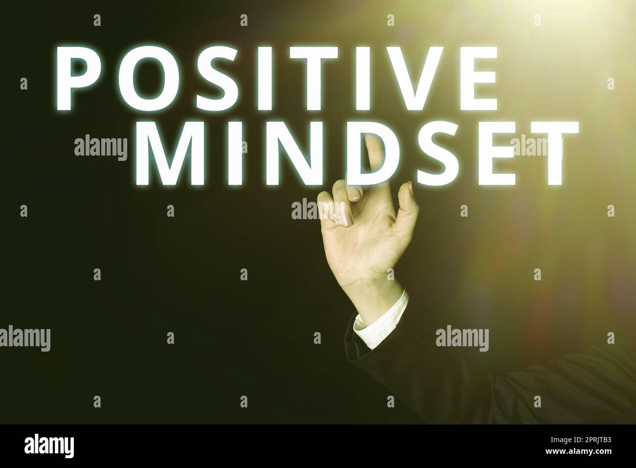 Signe de texte montrant une attitude Mindsetmentale et émotionnelle ...