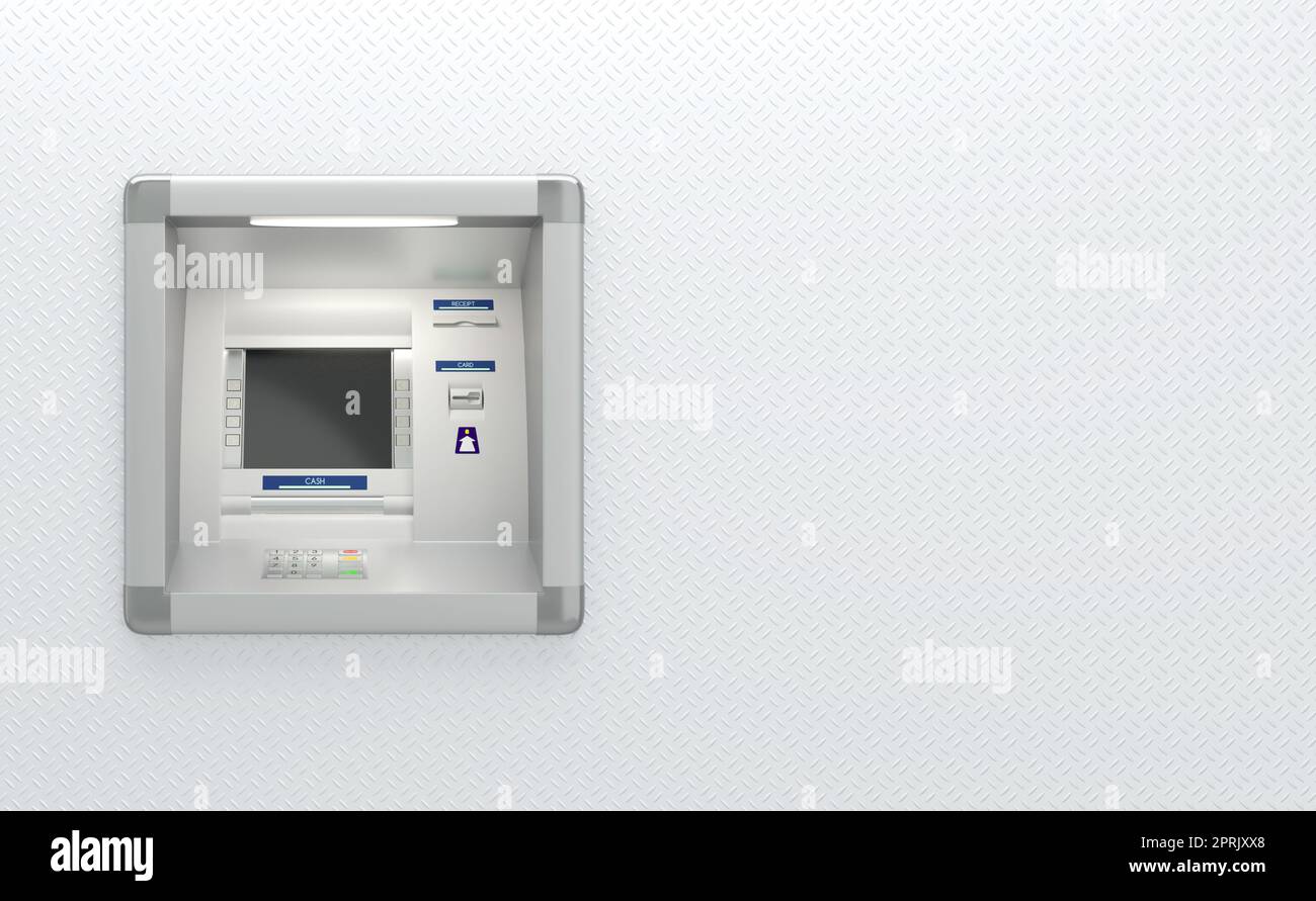 Distributeur automatique de billets avec lecteur de carte. Sécurité par ...