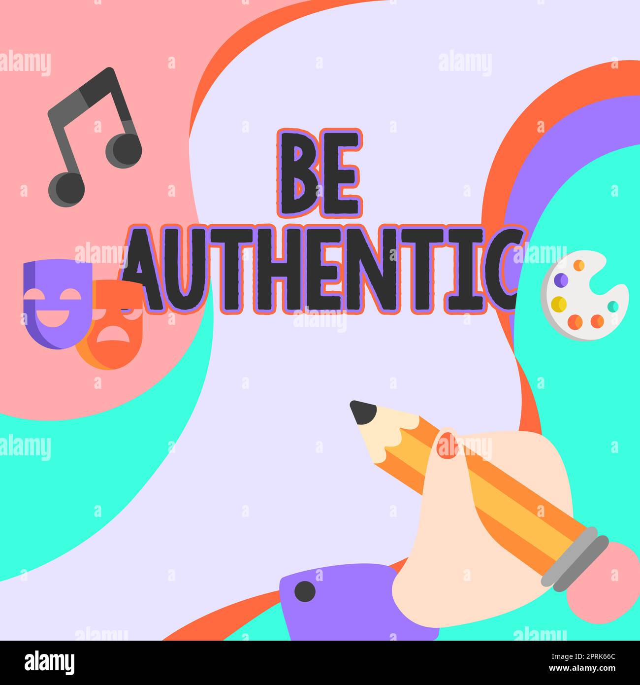 Affichage conceptuel être authentique, concept signifiant être vérité ...