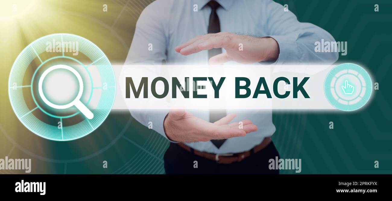 Écriture texte argent Retour, Word pour obtenir ce que vous avez payé ...