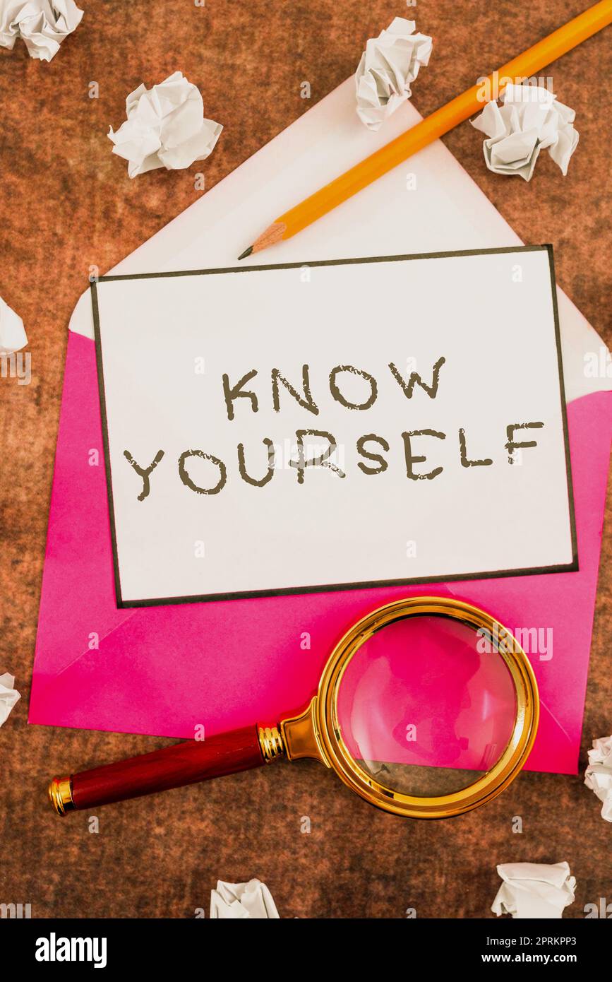 Légende conceptuelle vous connaître, idée d'entreprise vous trouver ...