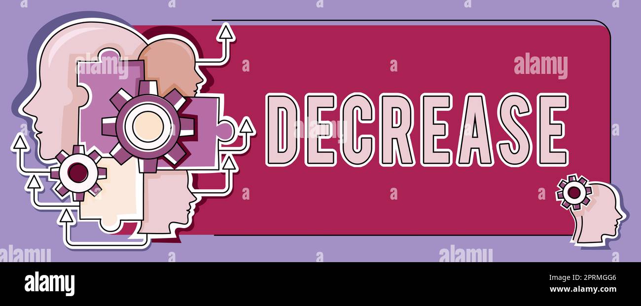 Réduction de l'affichage conceptuel, concept d'entreprise réduire ou ...