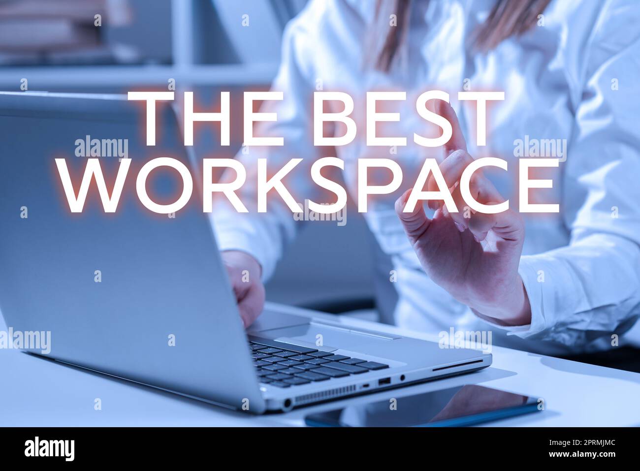 Affichage conceptuel le meilleur espace de travail, mot écrit sur des ...