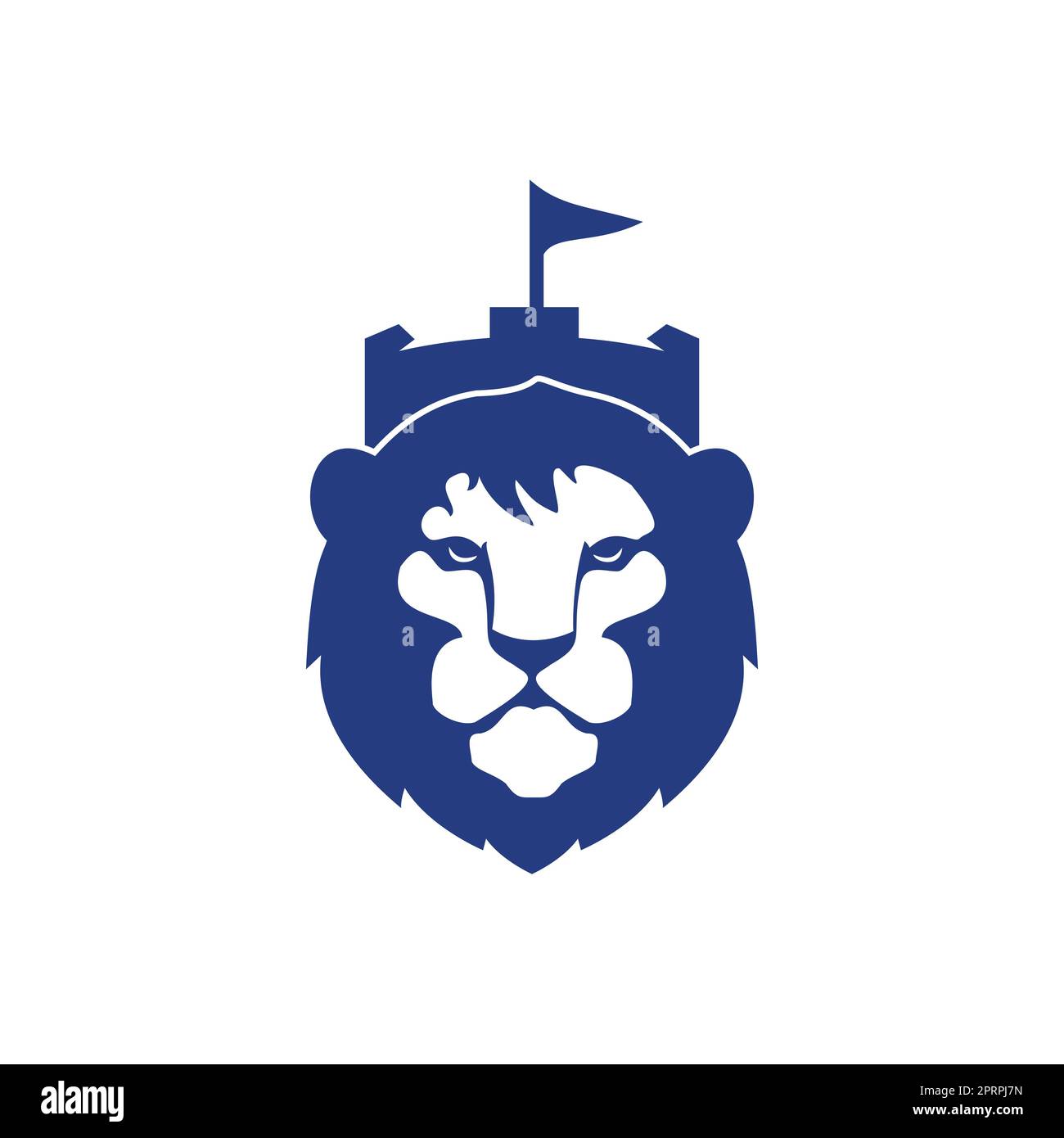 Modèle de conception du logo Lion fort Vector. Concept du logo du ...