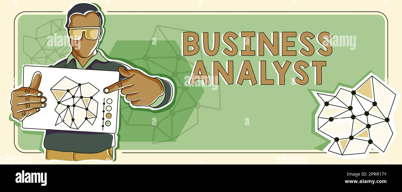 Signature manuscrite Business Analystquelqu'un qui analyse la grande ...