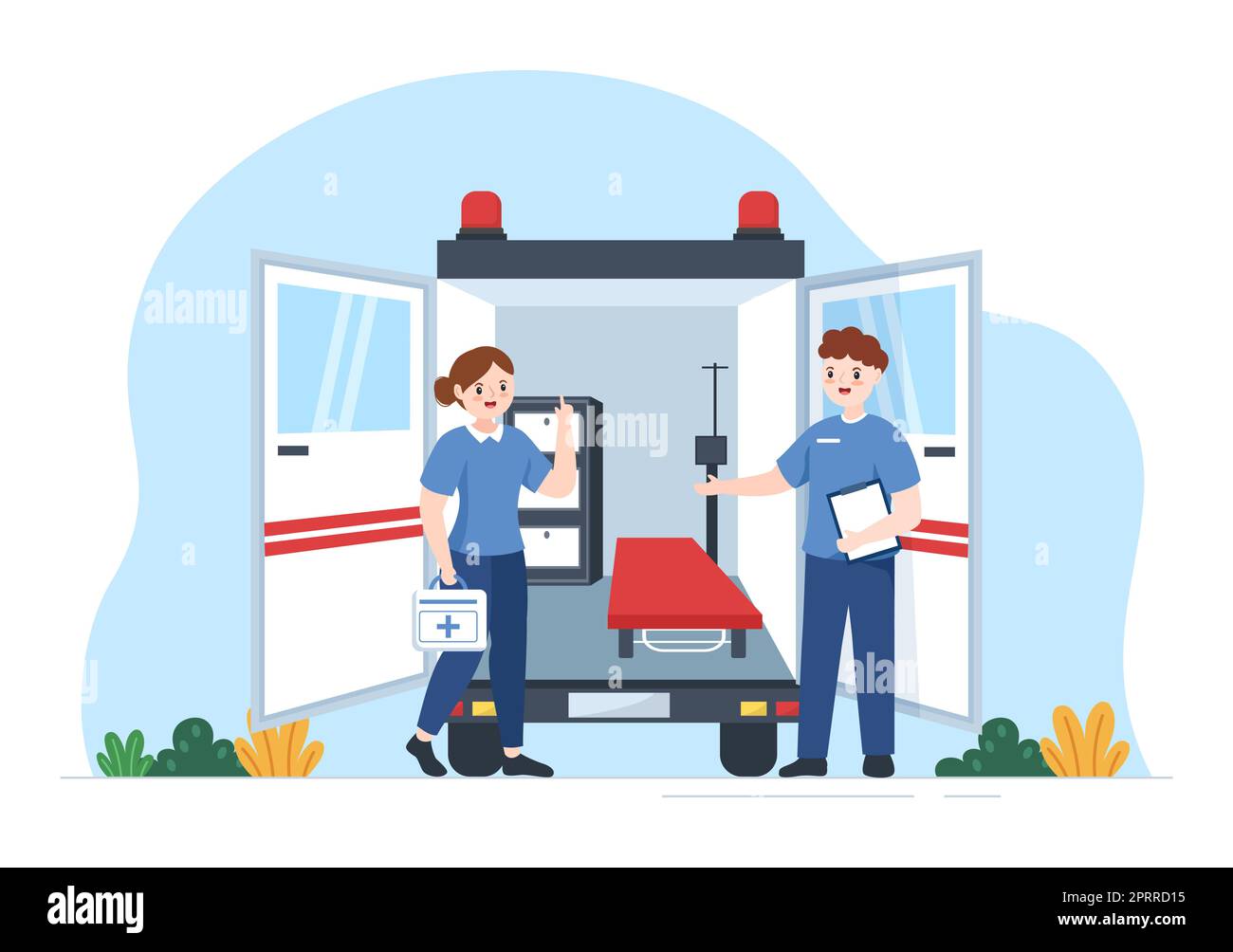 Voiture d'ambulance de véhicule médical ou service d'urgence pour ...