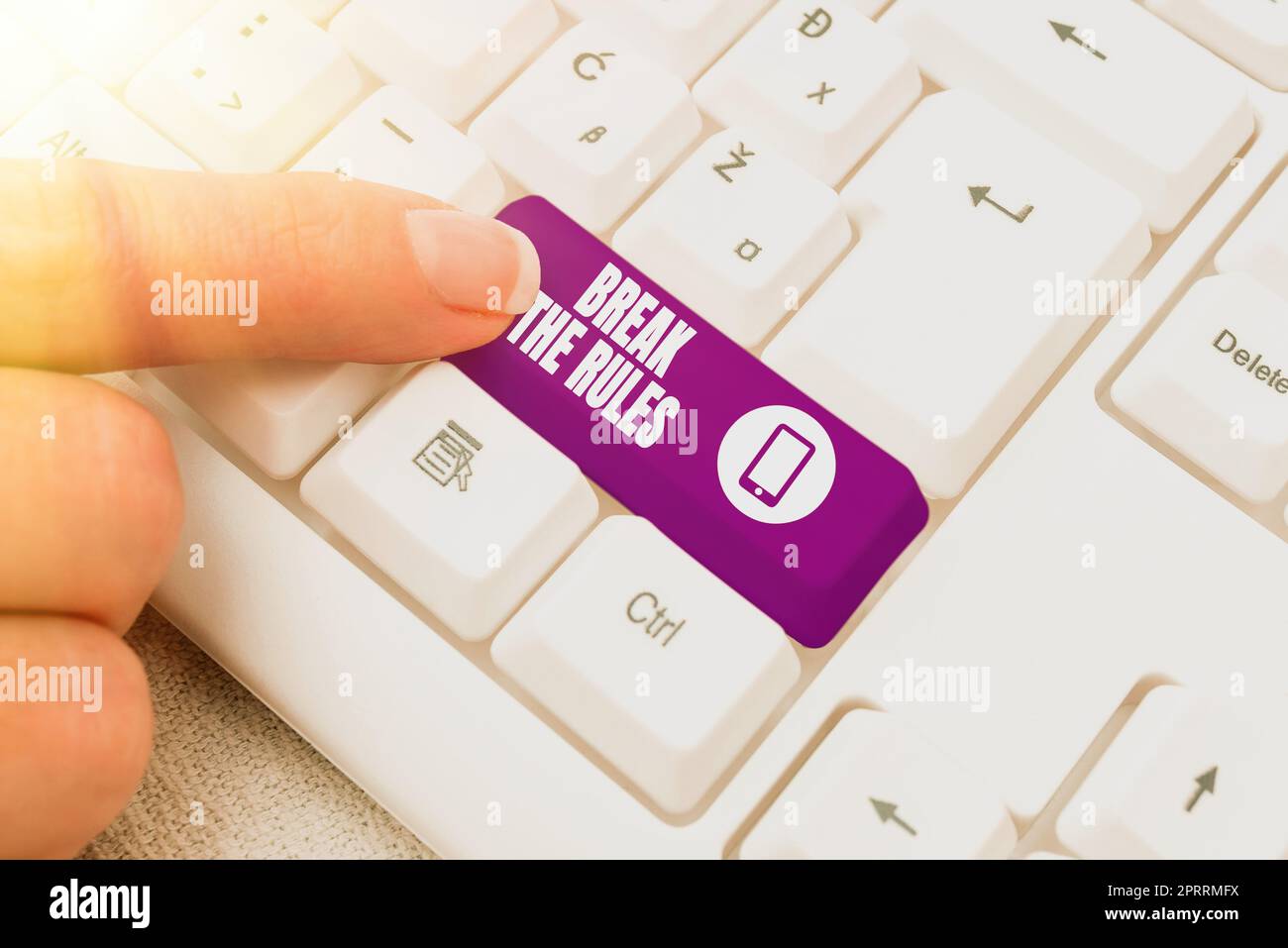 Écriture affichage de texte Break the RulePour effectuer quelque chose ...