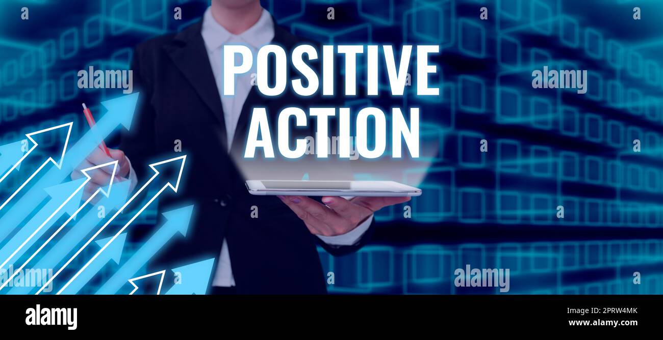 Écriture de texte positive action bonne attitude contre certaines ...