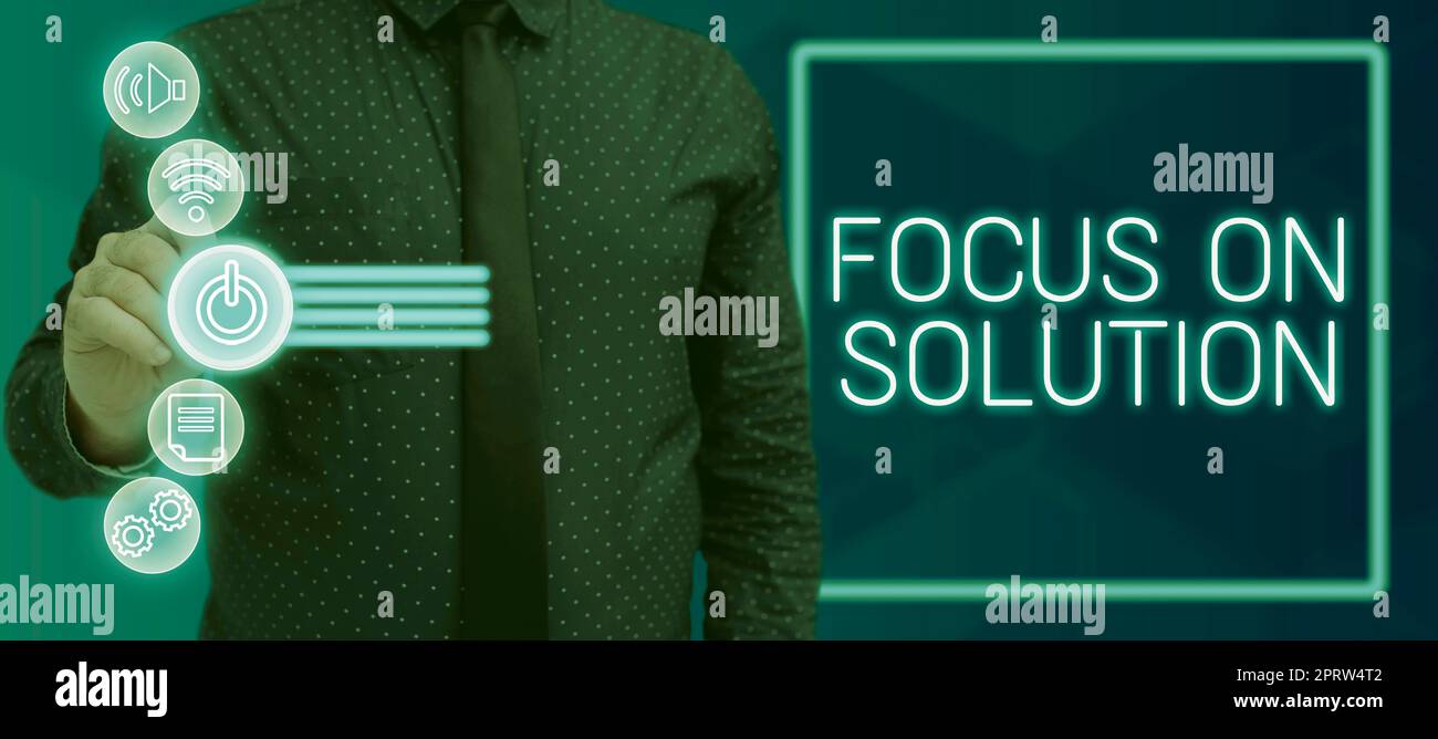 Rédaction affichage du texte Focus sur SolutionGive toute l'attention ...