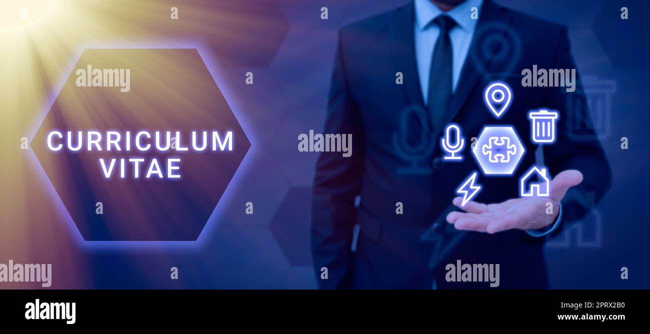 Inspiration montrant le signe Curriculum Vitaeoverview des ...