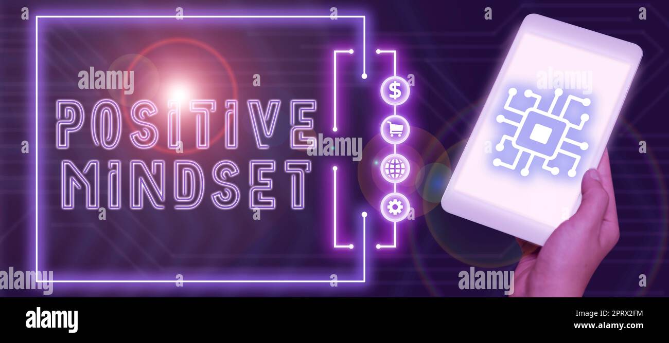 Écriture de texte attitude Mindsetmentale et émotionnelle positive qui ...