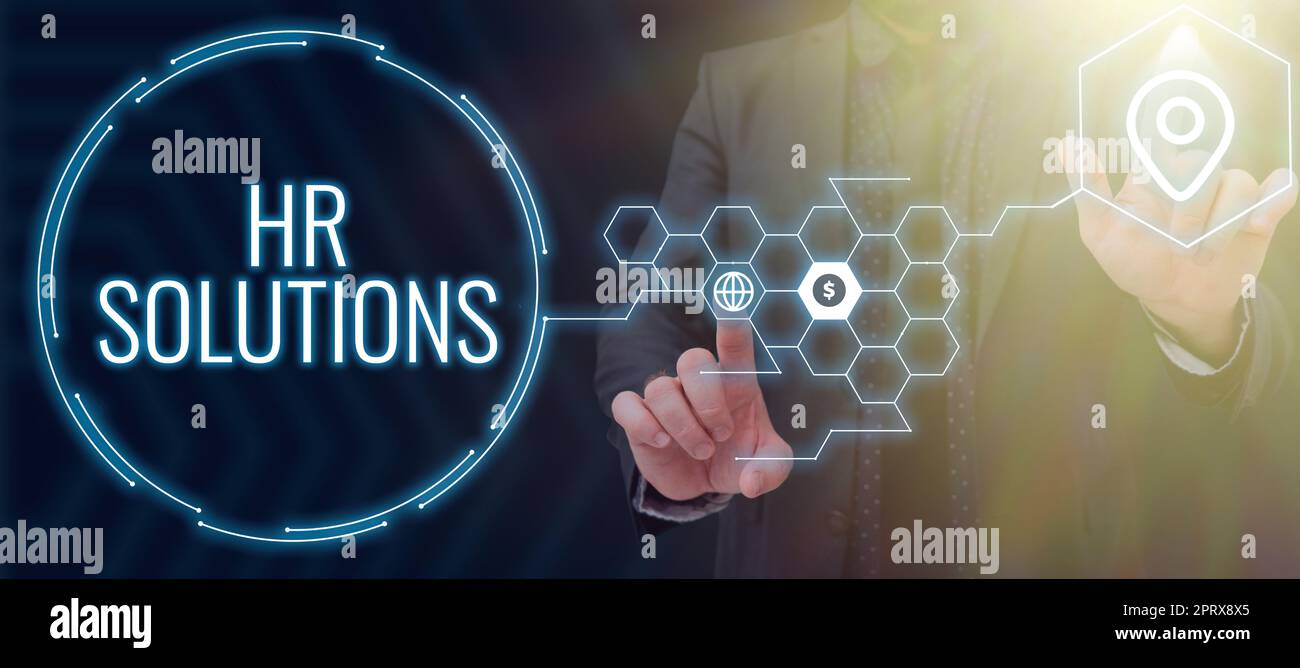 Légende du texte présentant les solutions RH, Business Showcase externalisé conseils en ...