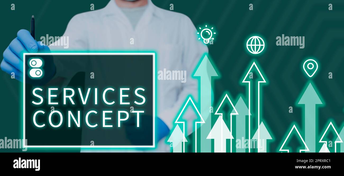 Concept de services d'affichage de panneaux, mot écrit sur le support ...