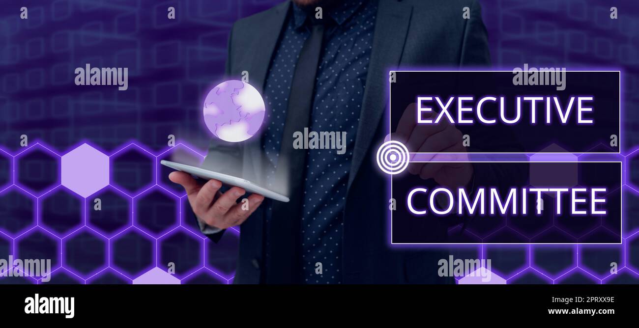 Panneau affichant le Comité exécutif, approche commerciale Ajouter des ...