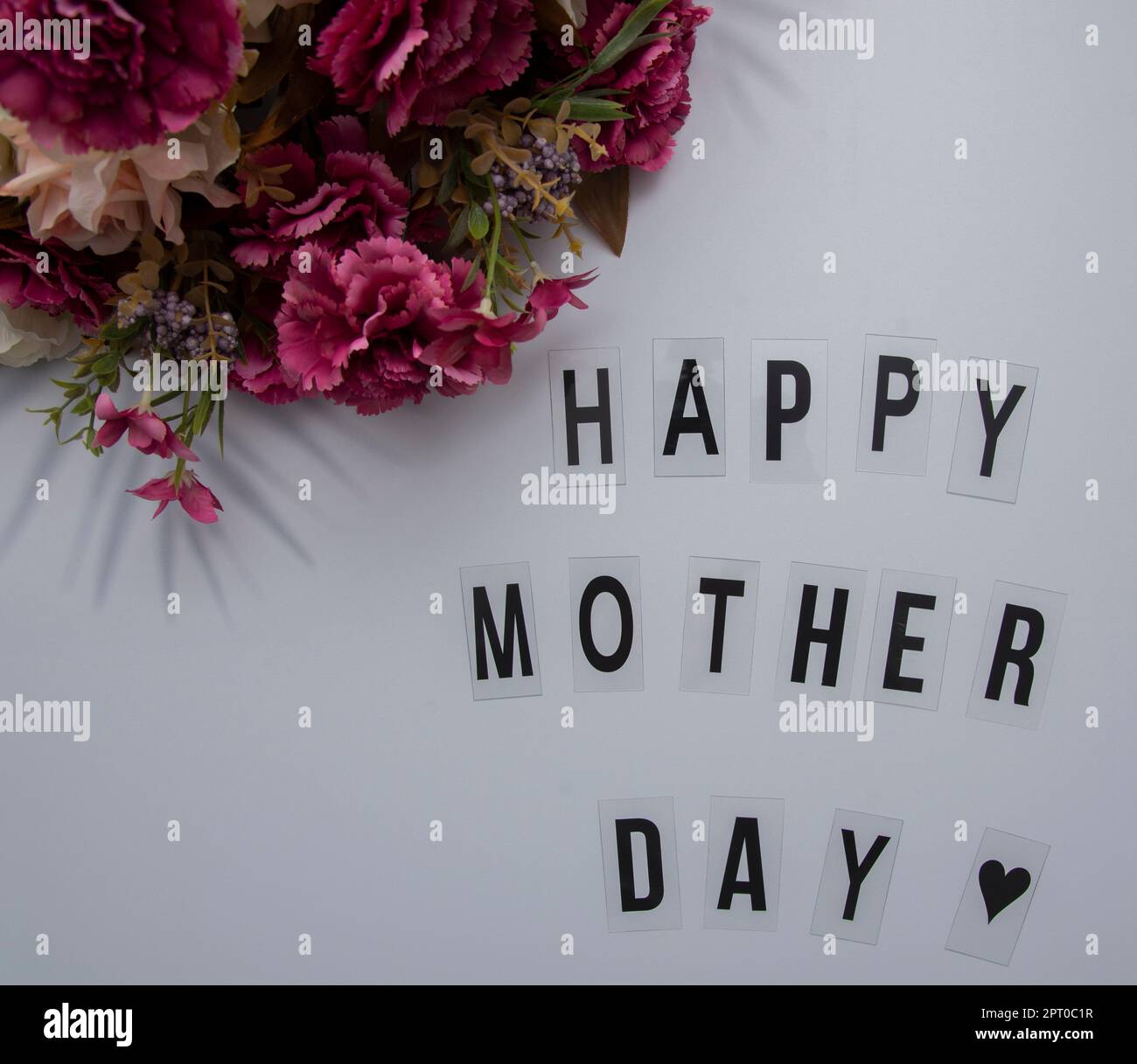 Carte de remerciement avec des roses roses Banque de photographies et d ...