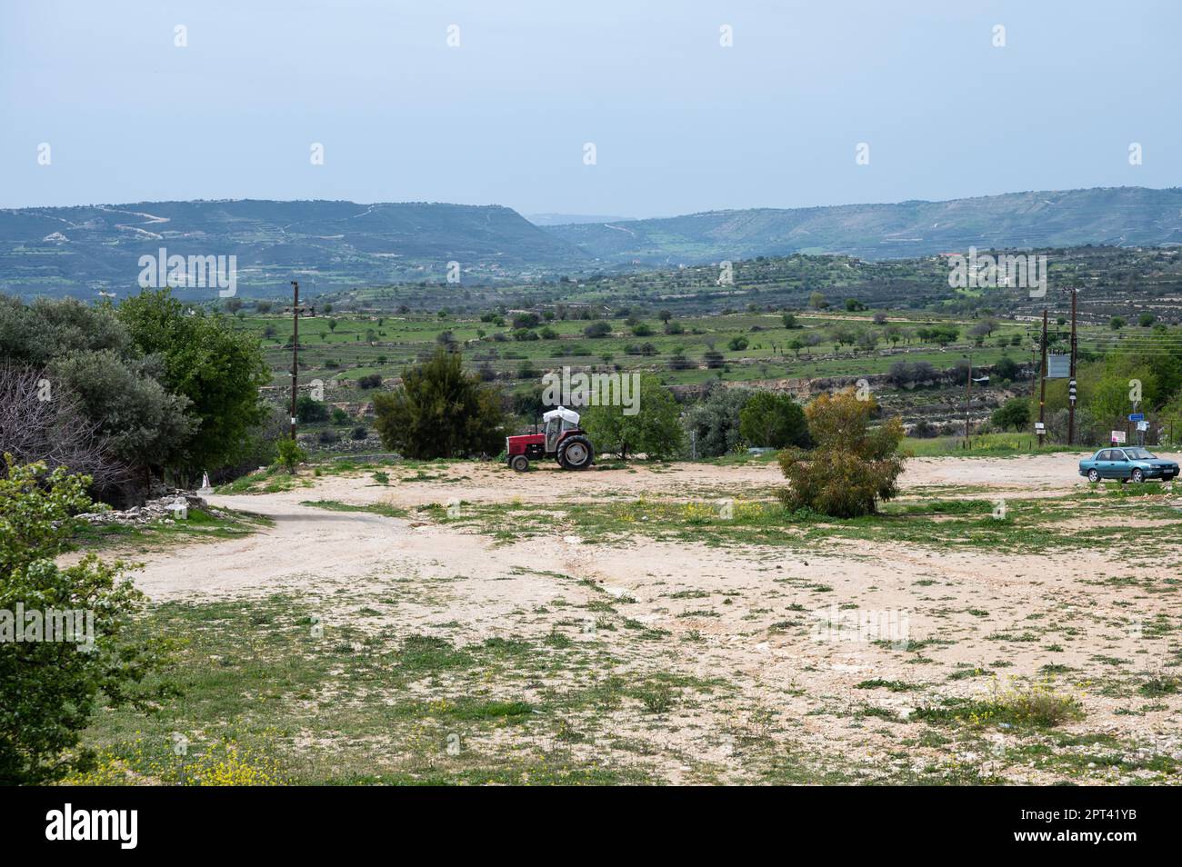 Lofou, district de Limassol, Chypre, 24 mars 2023 - terres agricoles et ...
