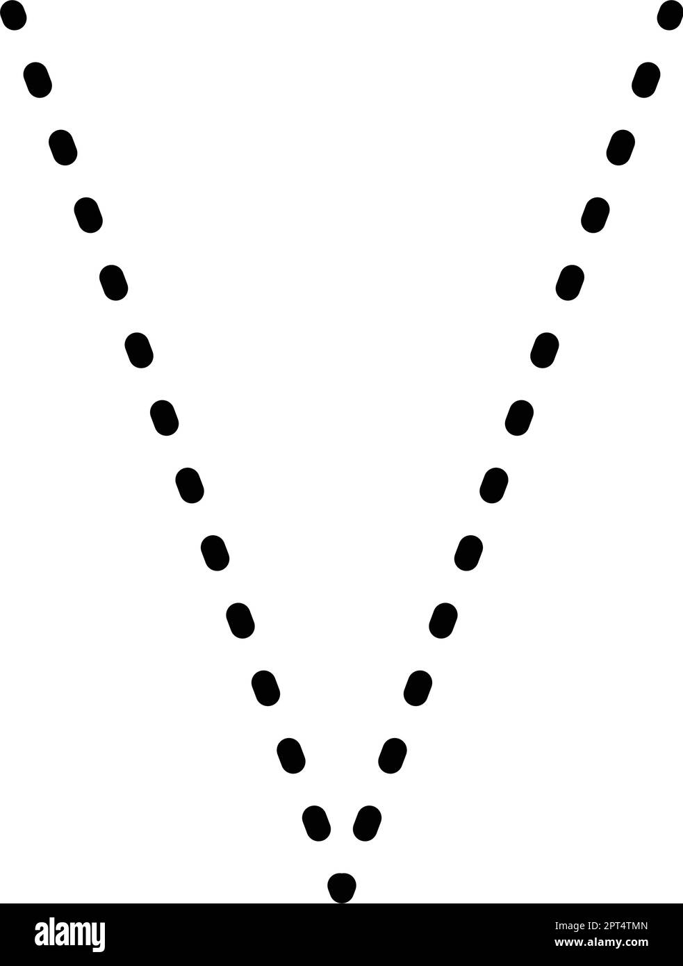 Tracé lettre V de l'alphabet préécriture élément en pointillés pour les ...