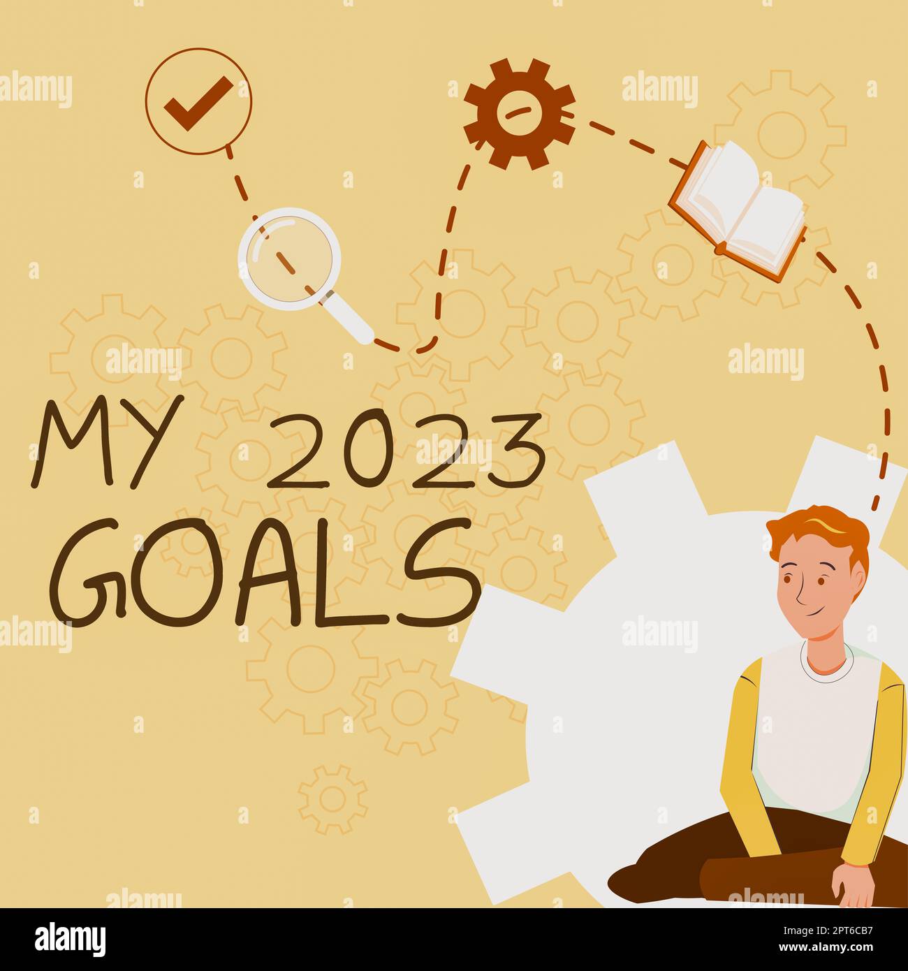 Inspiration montrant le signe Mes 2023 objectifs, photo conceptuelle ...