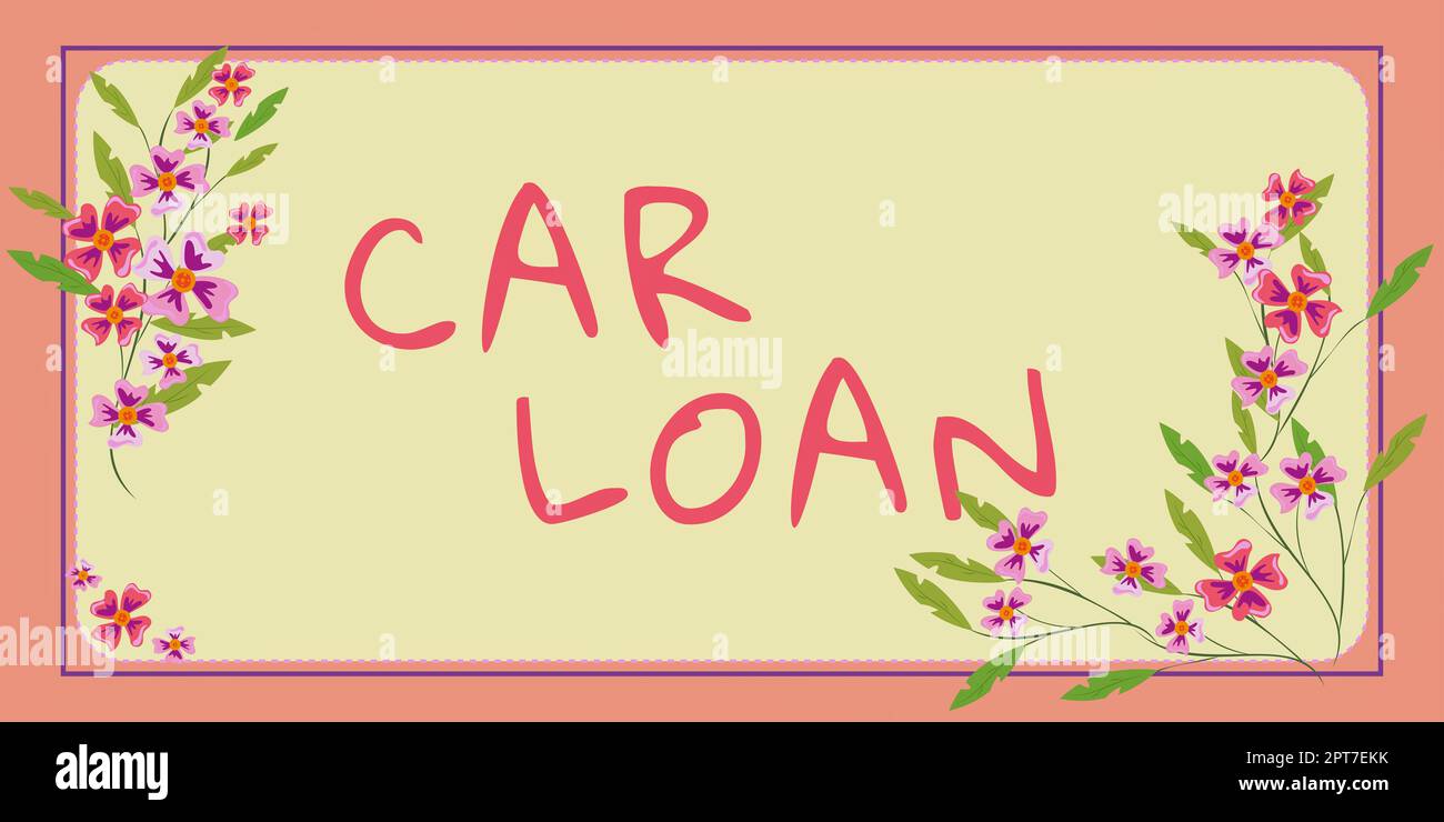 Affichage conceptuel prêt de voiture, concept qui signifie prendre l ...