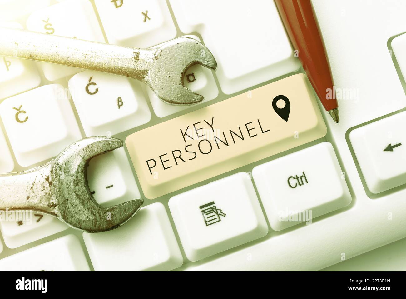 Signature manuscrite personnel clé, mot pour les directeurs de ...